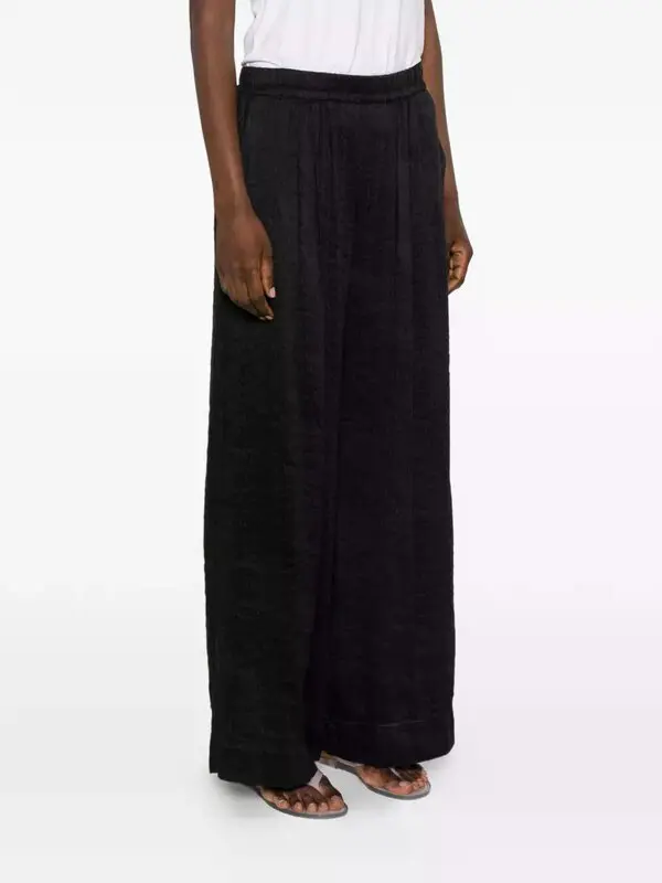 FORTE_FORTE Elasticated-waistband Pinstripe Trousers