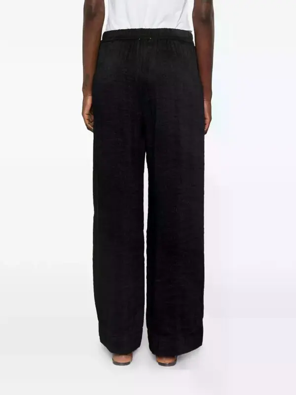 FORTE_FORTE Elasticated-waistband Pinstripe Trousers