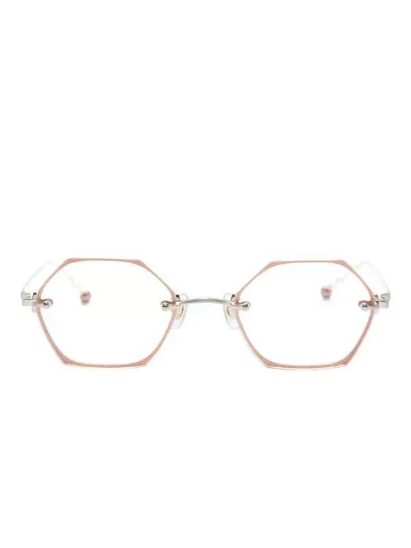 MEGANE AND ME Geometric Frame Glasses - Silver