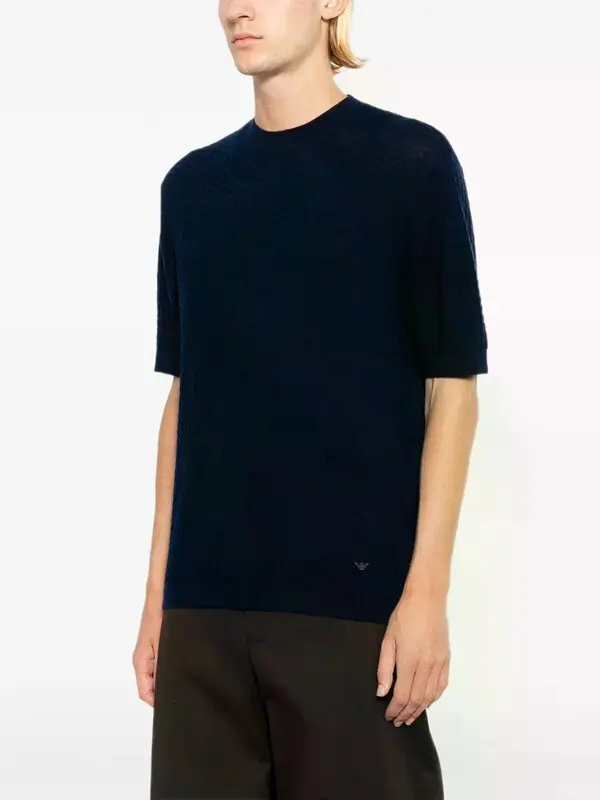 Emporio Armani Wool Textured T-shirt