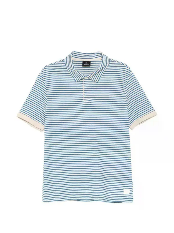 Paul Smith Striped Polo Shirt - Blue