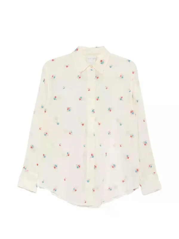 FORTE_FORTE Embroidered Floral Buttoned Shirt