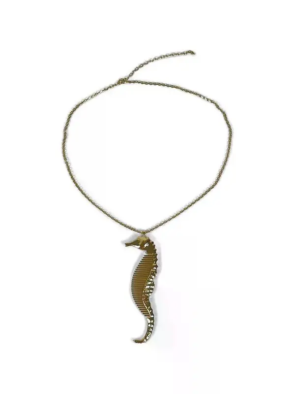 Vivetta Seahorse Pendant Cable-link Necklace - Gold