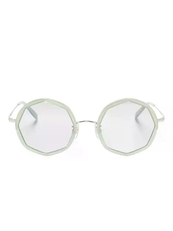 MEGANE AND ME Edie Geometric-frame Sunglasses - Green