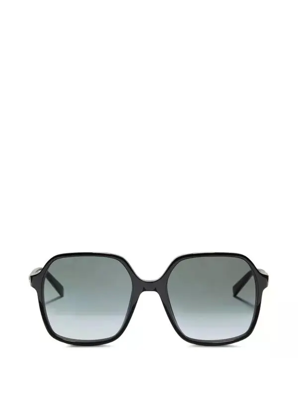 Valentino Garavani Rectangular Acetate Sunglasses - Black