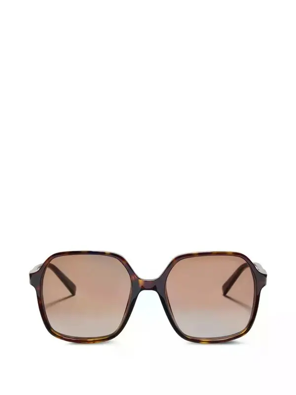 Valentino Garavani Rectangular Acetate Sunglasses - Brown