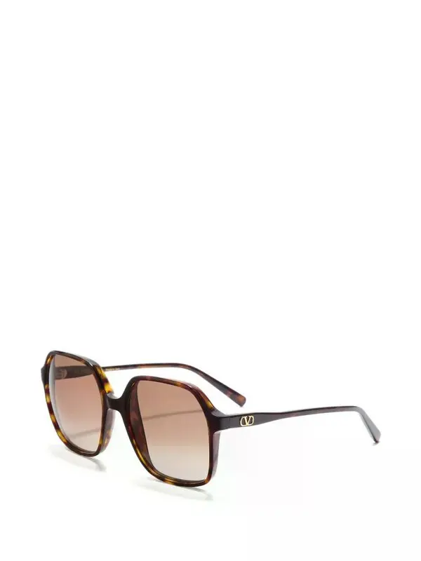 Valentino Garavani Rectangular Acetate Sunglasses - Brown