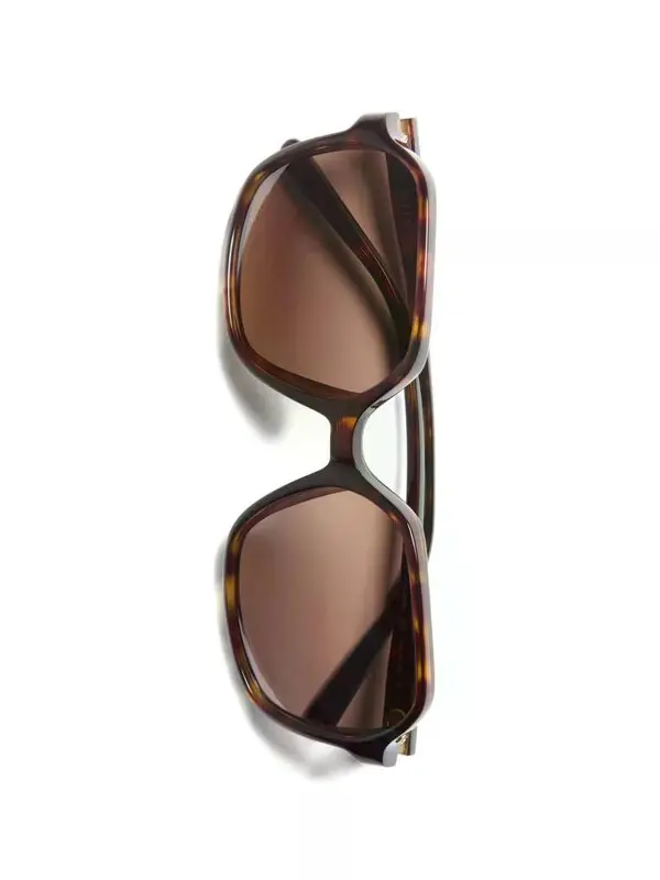 Valentino Garavani Rectangular Acetate Sunglasses - Brown