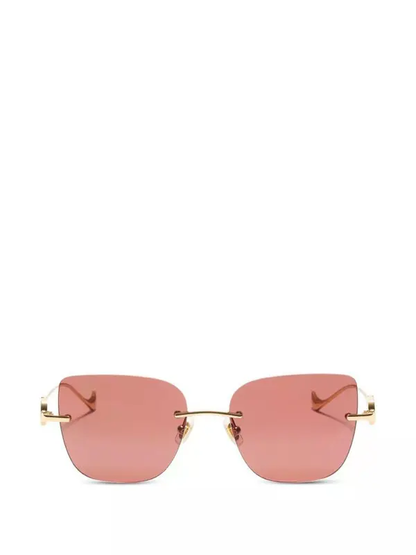 Valentino Garavani Geometric Metal Cat Eye Sunglasses - Gold