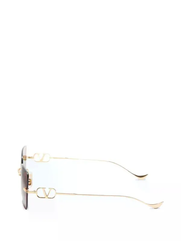 Valentino Garavani Geometric Metal Cat Eye Sunglasses - Gold