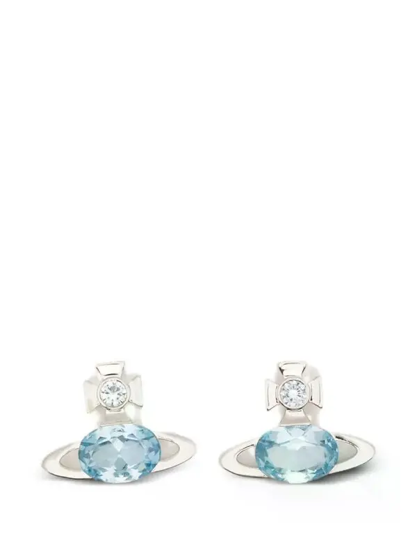 VIVIENNE WESTWOOD Allie Crystal-embellished Earrings - Silver