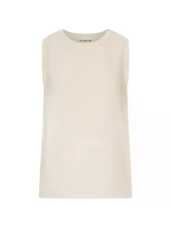P.a.r.o.s.h Crew-neck Sleeveless Top - Neutrals