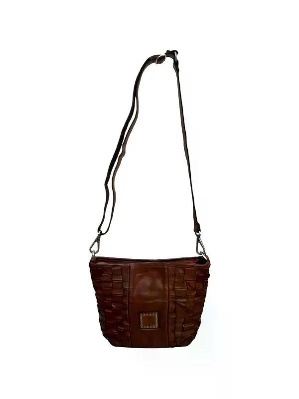 CAMPOMAGGI Beth Woven Leather Cross-body Bag