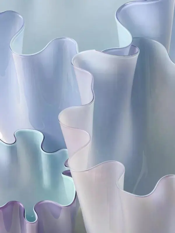 VENINI Fazzoletto Ruffled Vase