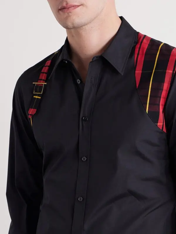 Alexander McQueen Panelled Cotton Shirt Uk/us 15
