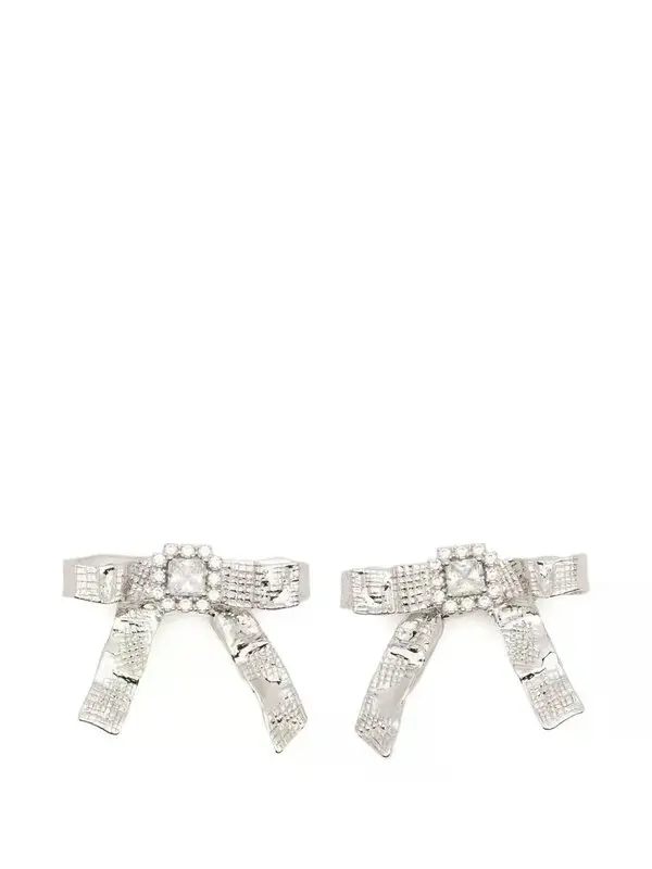 SHUSHU/TONG X Yvmin Foil Ribbon Earrings - Silver