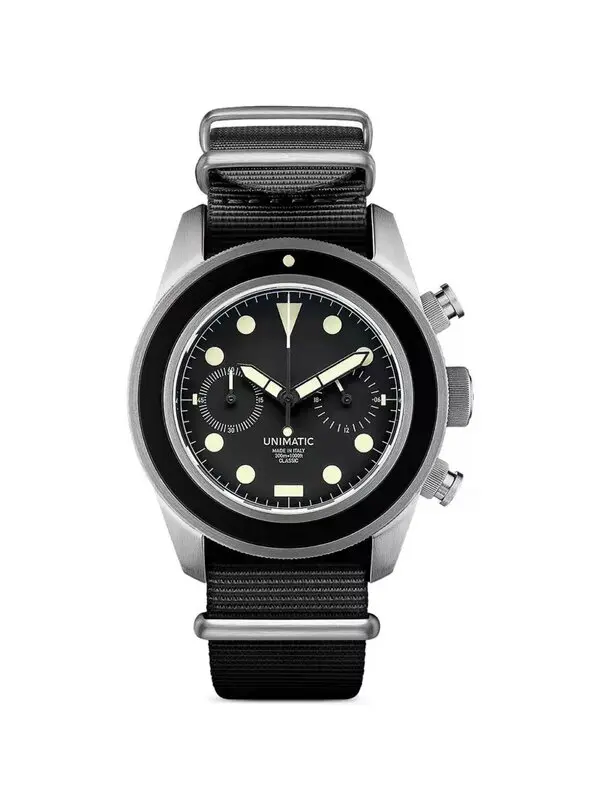 UNIMATIC Modello Tre Chronograph 40mm Watch - Black