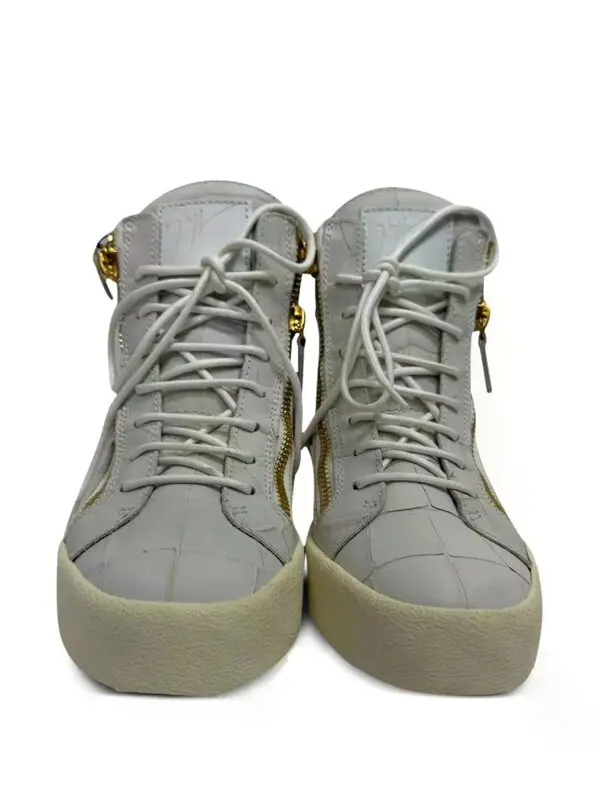 GIUSEPPE ZANOTTI Croc-embossed High-top Sneakers