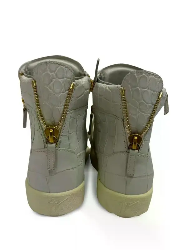 GIUSEPPE ZANOTTI Croc-embossed High-top Sneakers