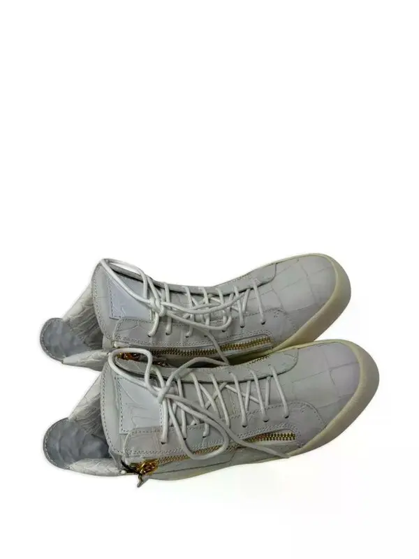 GIUSEPPE ZANOTTI Croc-embossed High-top Sneakers