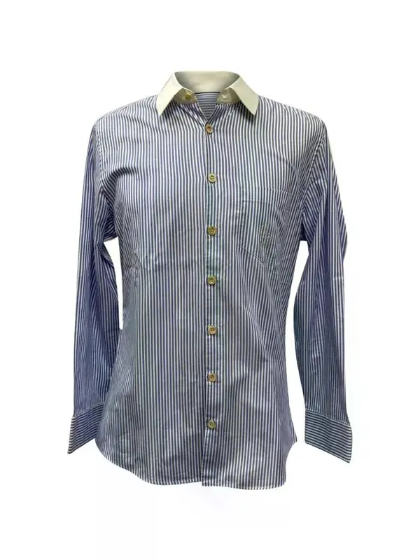 Gucci Striped Button-front Shirt - Blue