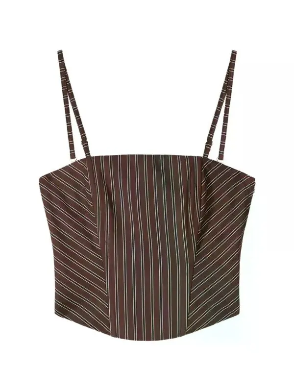 Patrizia Pepe Striped Corset Top