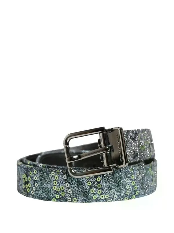 Dolce & Gabbana Sequin-embellished Belt - Grey