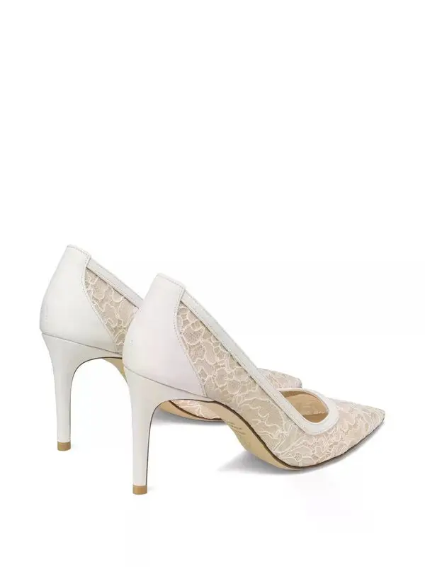 STUART WEITZMAN Power Floral-lace Pumps - Neutrals