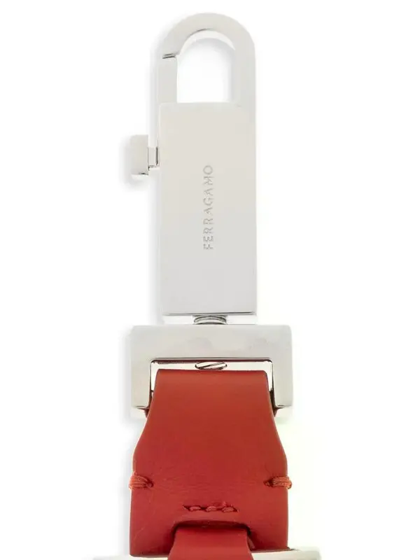 FERRAGAMO Gancio Leather Keyring