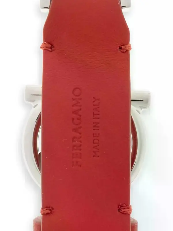 FERRAGAMO Gancio Leather Keyring