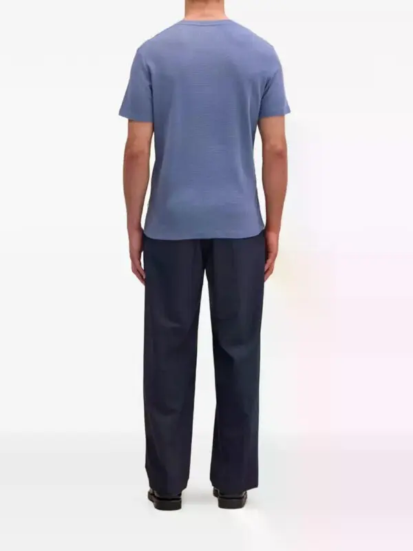 Nn07 Clive Waffle-knit T-shirt - Blue