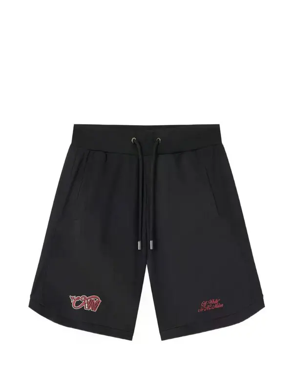 Off-White X Ac Milan Logo-print Shorts