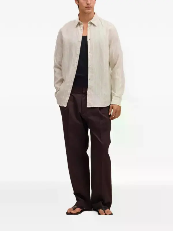 Nn07 Enzo Striped Long-sleeve Shirt
