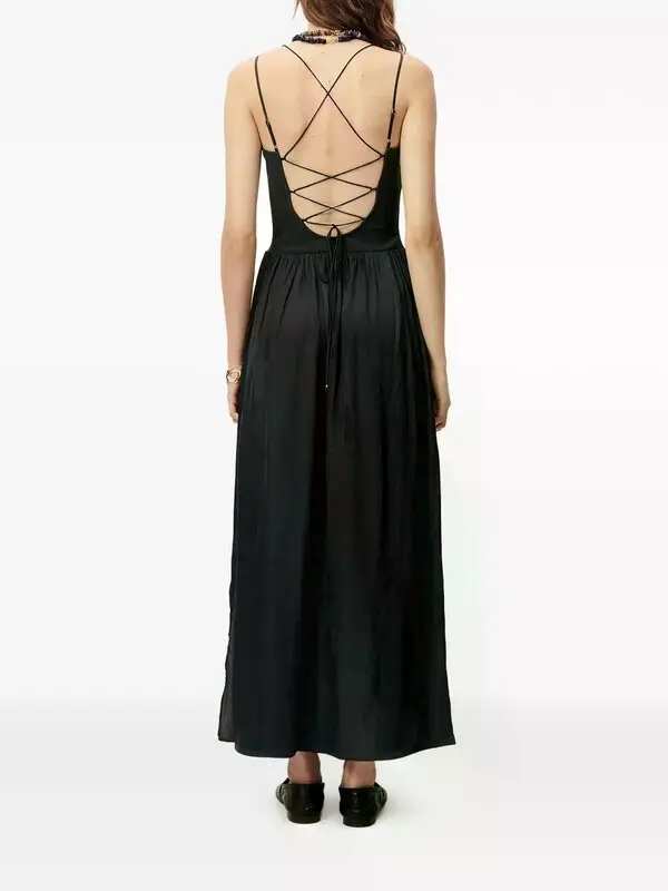 SESSUN Pleated Maxi Dress - Black
