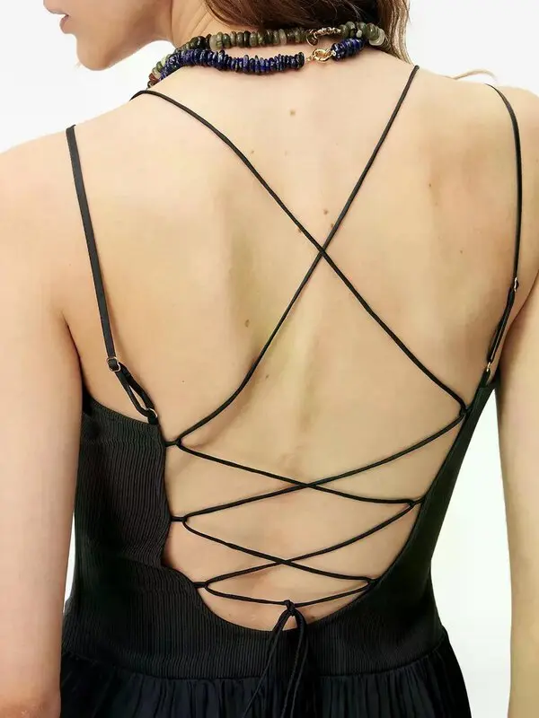 SESSUN Pleated Maxi Dress - Black