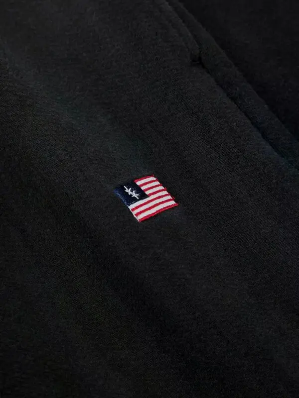 COLE BUXTON Flag-patch Drawstring Cotton Track Pants