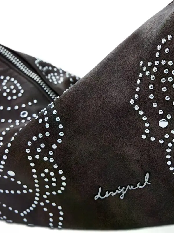 Desigual Studded-embellishment Floral-design Shoulder Bag