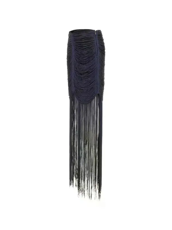 BLESS Ruscello Fringe Embellished Maxi Skirt