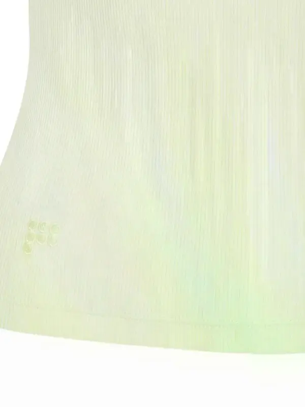 PANGAIA Ribbed-knit Logo Top