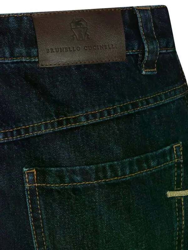 Brunello Cucinelli Five-pocket Chain-embellished Jeans