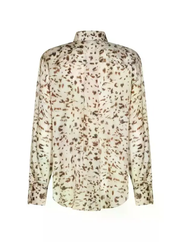 Brunello Cucinelli Animal-print Silk Shirt