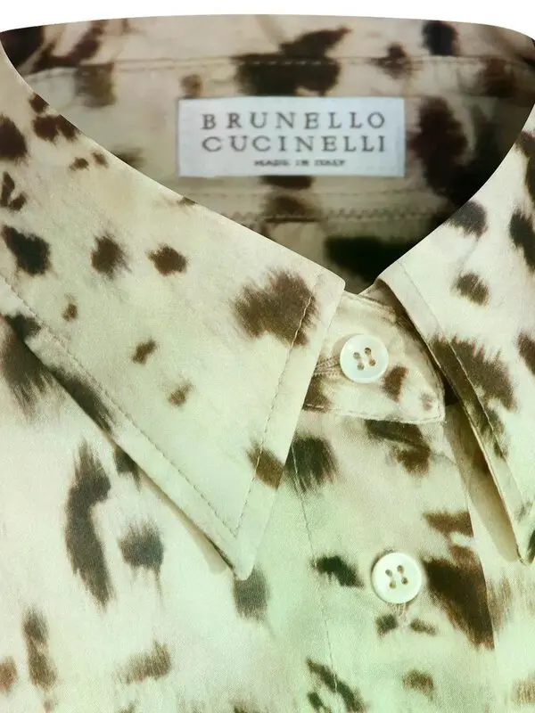 Brunello Cucinelli Animal-print Silk Shirt