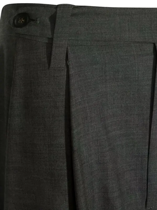 Brunello Cucinelli Pleated Monili-embellished Skirt - Green