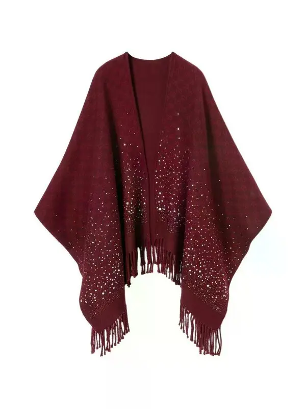 Gucci Gg Crystal-embellished Cape - Red