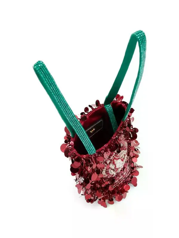 ANYA HINDMARCH Flying Goose Sequin-embellished Bucket Bag