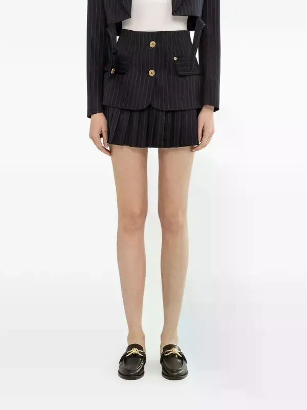 NISSA Pinstriped Pleated Skirt