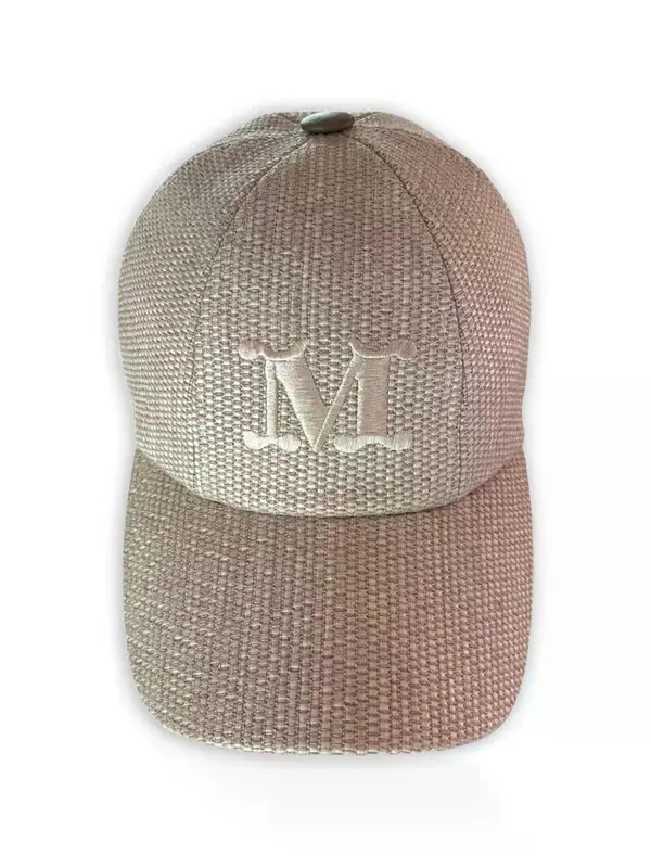 Max Mara Logo-embroidered Woven Baseball Cap - Neutrals