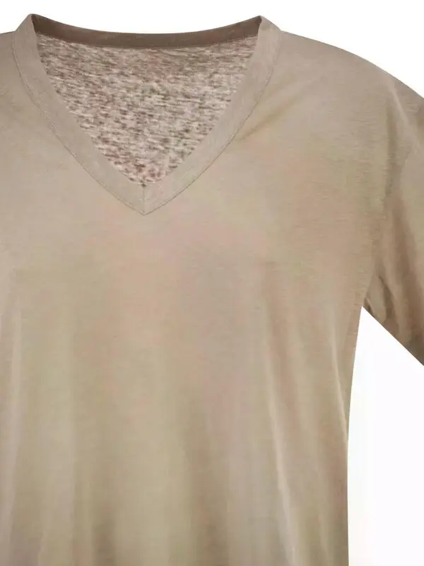 Majestic Filatures V-neck T-shirt With Side Slits