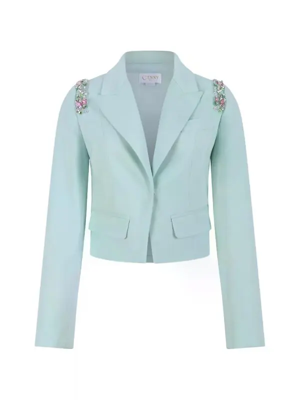 GENNY Crystal-embellished Cropped Jacket