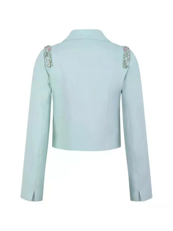 GENNY Crystal-embellished Cropped Jacket